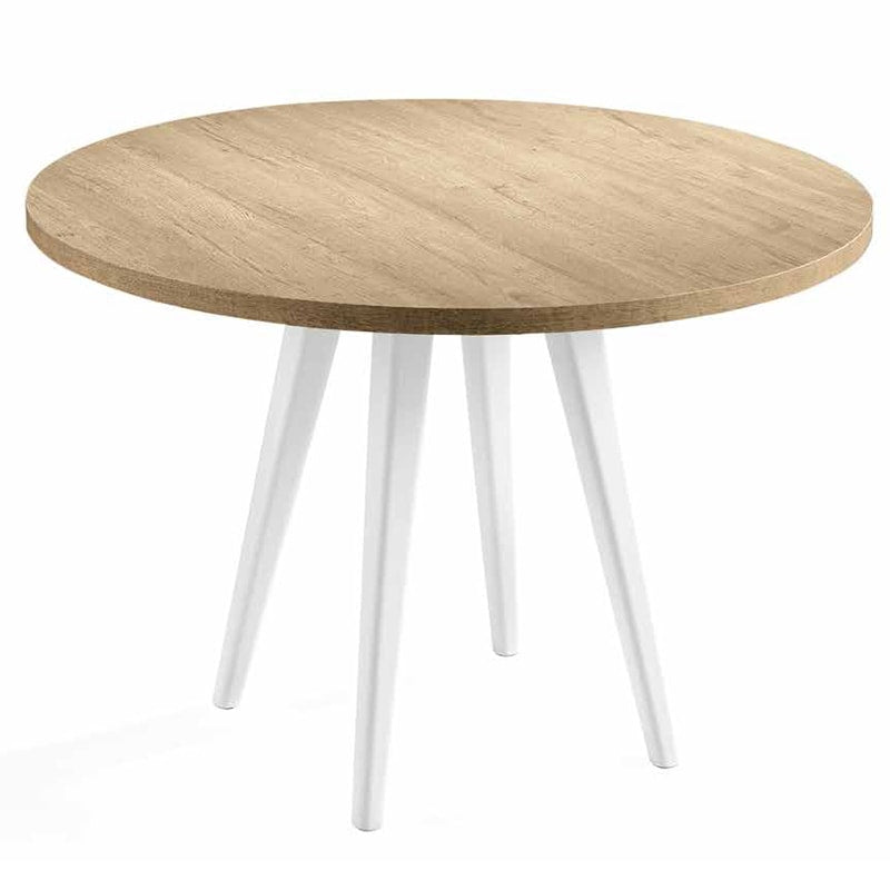 Mesa redonda nogal americano 80 / 90 / 100 / 110 / 120 cm. – DERBE MUEBLES