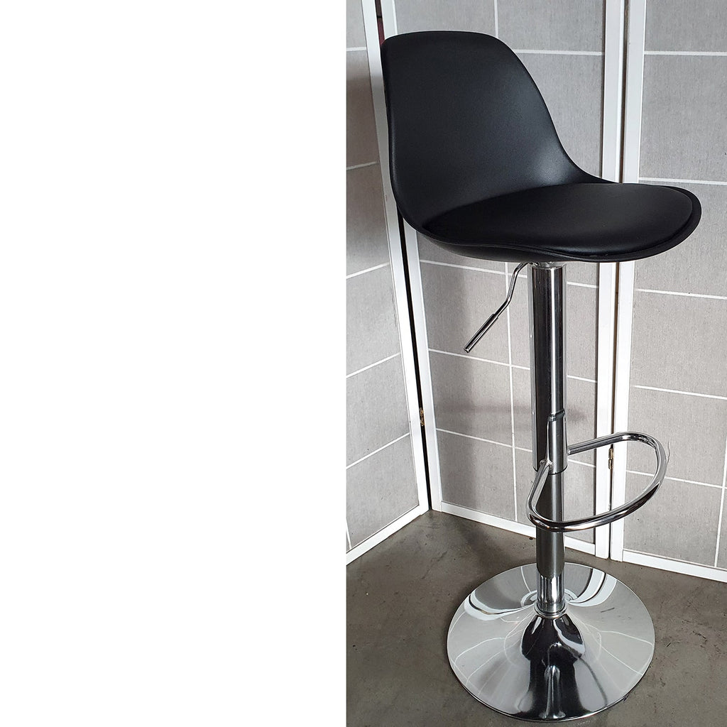 Taburete alto elevable negro con cojín – DERBE MUEBLES